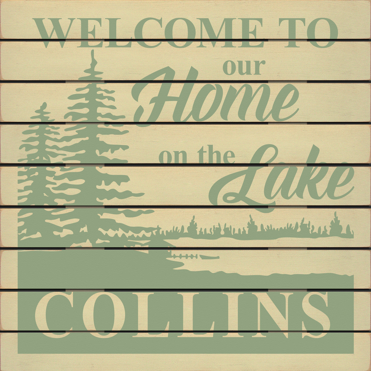 Welcome To The..| Lake Wood Sign| Sawdust City Wood Signs