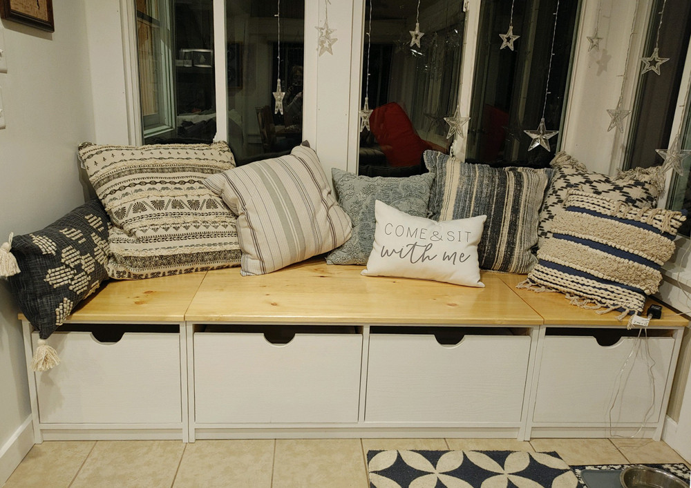 CUSTOM - Window Seat with Drawers | Custom Pine Bench | Sawdust City ...
