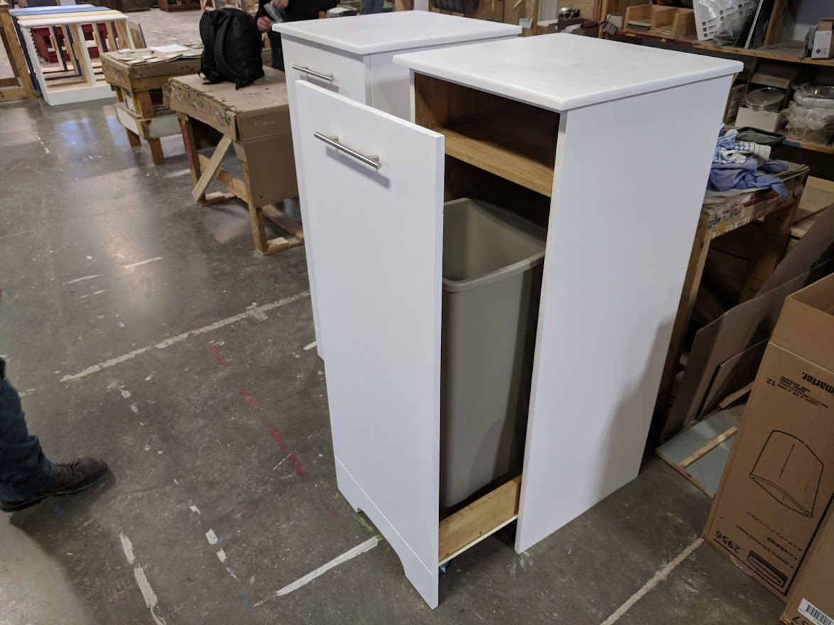 CUSTOM - Roll-out Trash Bin | Sawdust City Custom Furniture