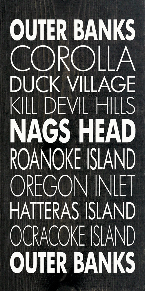 Wood Sign - Outer Banks Destinations