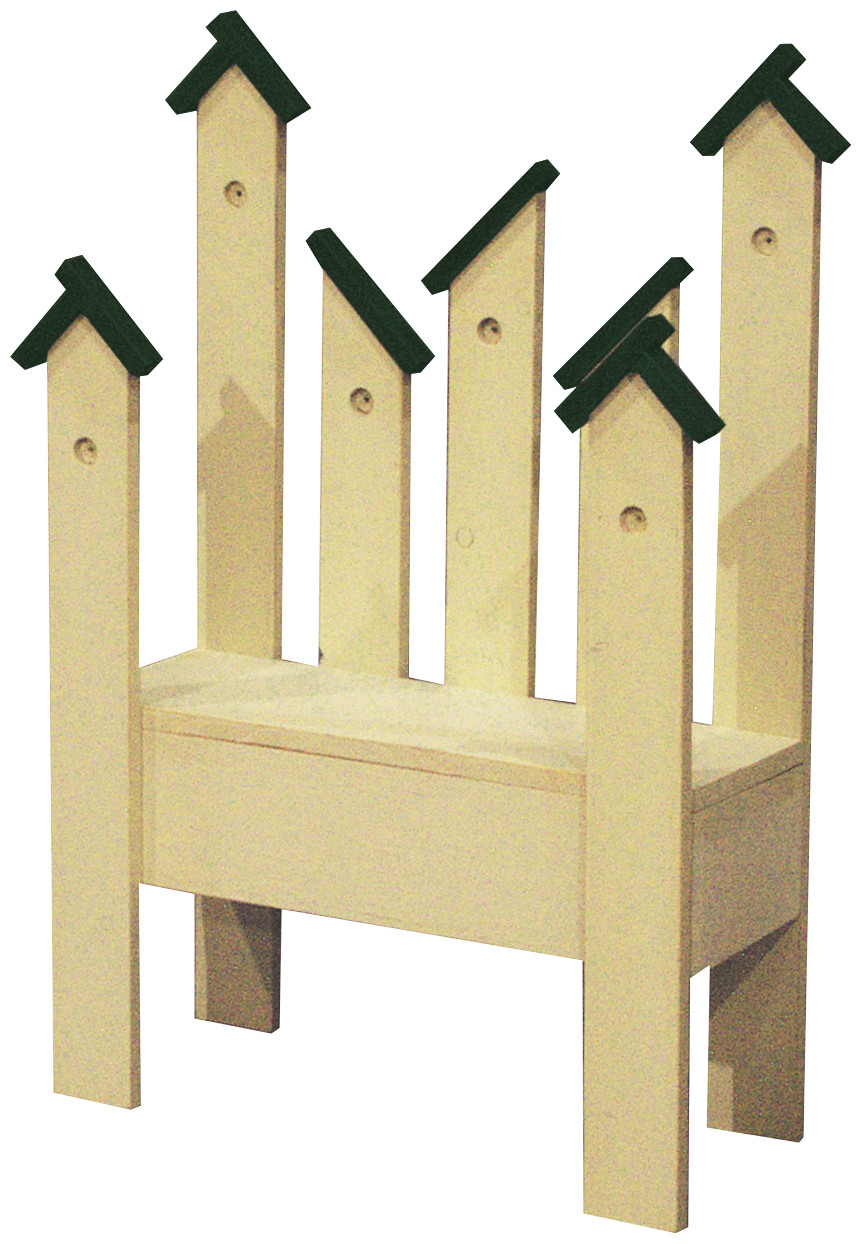 Birdhouse Planter Bench | Wooden Garden Bench | Sawdust City LLC