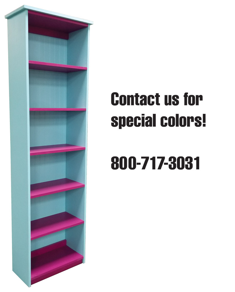 5 Shelf Wood Bookcase - Six Feet | Wooden Shleving Unit | Sawdust City LLC