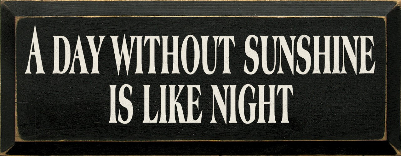 A Day Without Sunshine Is Like Night | Sunshine Wood Sign | Sawdust ...