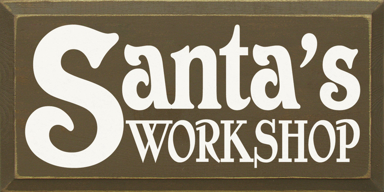 Santa's Workshop |Christmas Wood Sign| Sawdust City Wood Signs