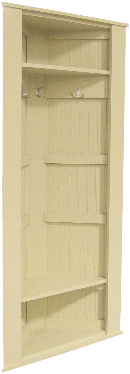 Corner Locker 70" tall | Wooden Corner Cabinet wih Shelves and Doors ...