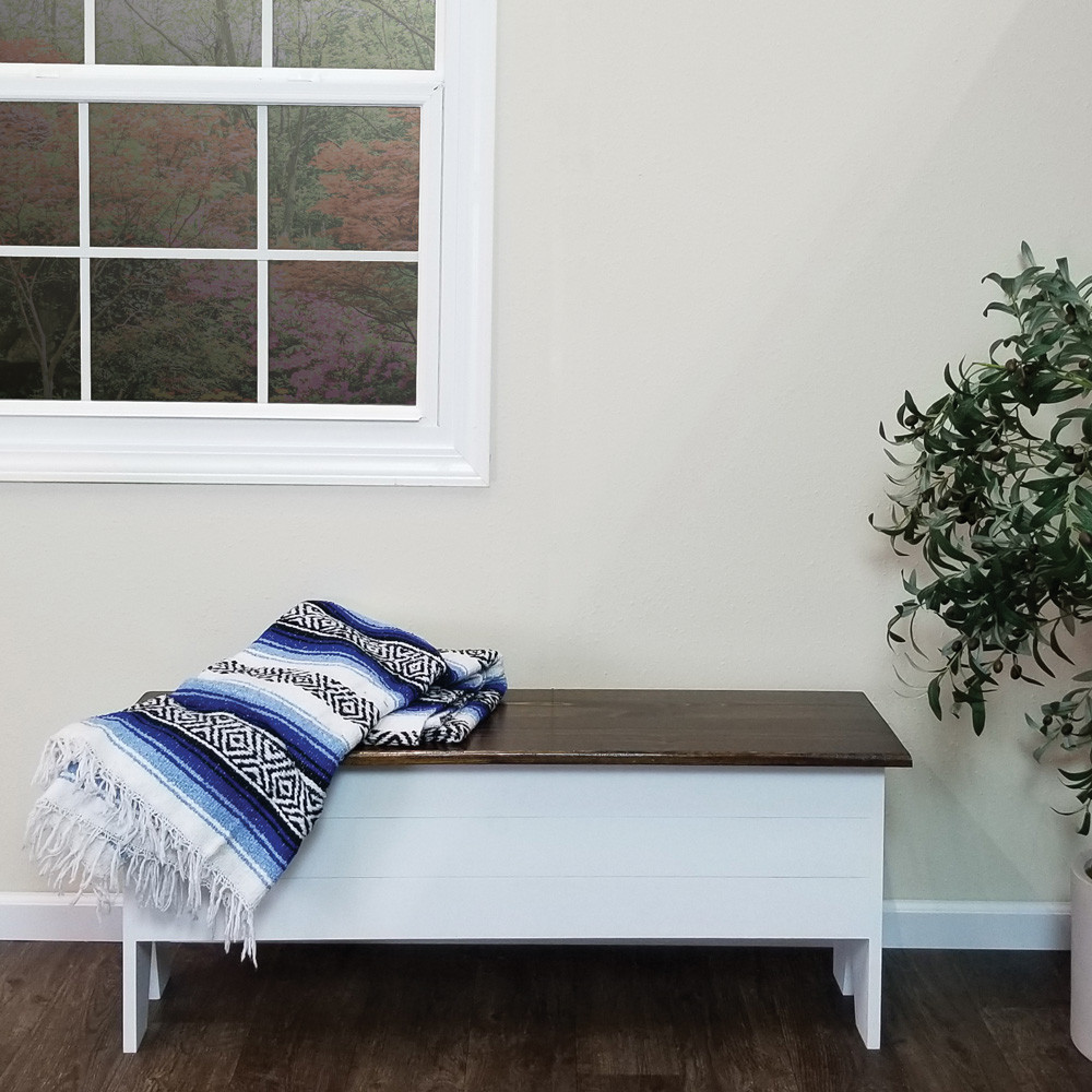 Solid Wood Storage Bench | Large Storage Bench | Sawdust City LLC