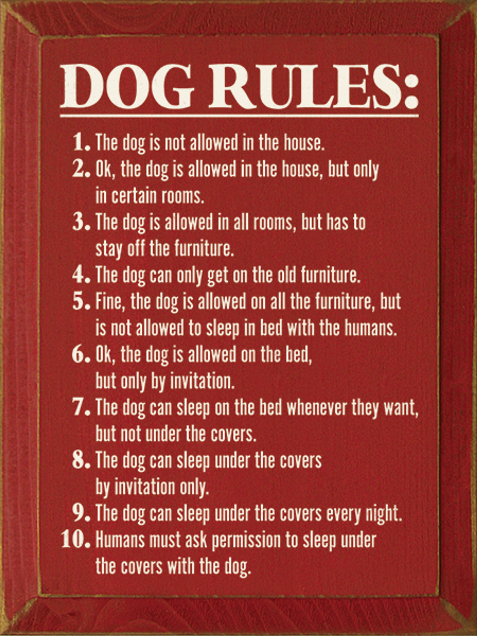 Dog Rules 1 The Dog Is Not Allowed In The House 2 Ok The Dog Is dog-rules-1-the-dog-is-not-allowed-in-the-house-2-ok-the-dog-is