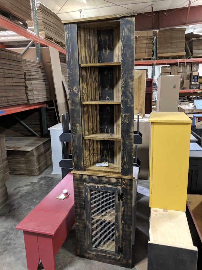 CUSTOM - Skinny Tall Corner Hutch | Sawdust City Custom Furniture