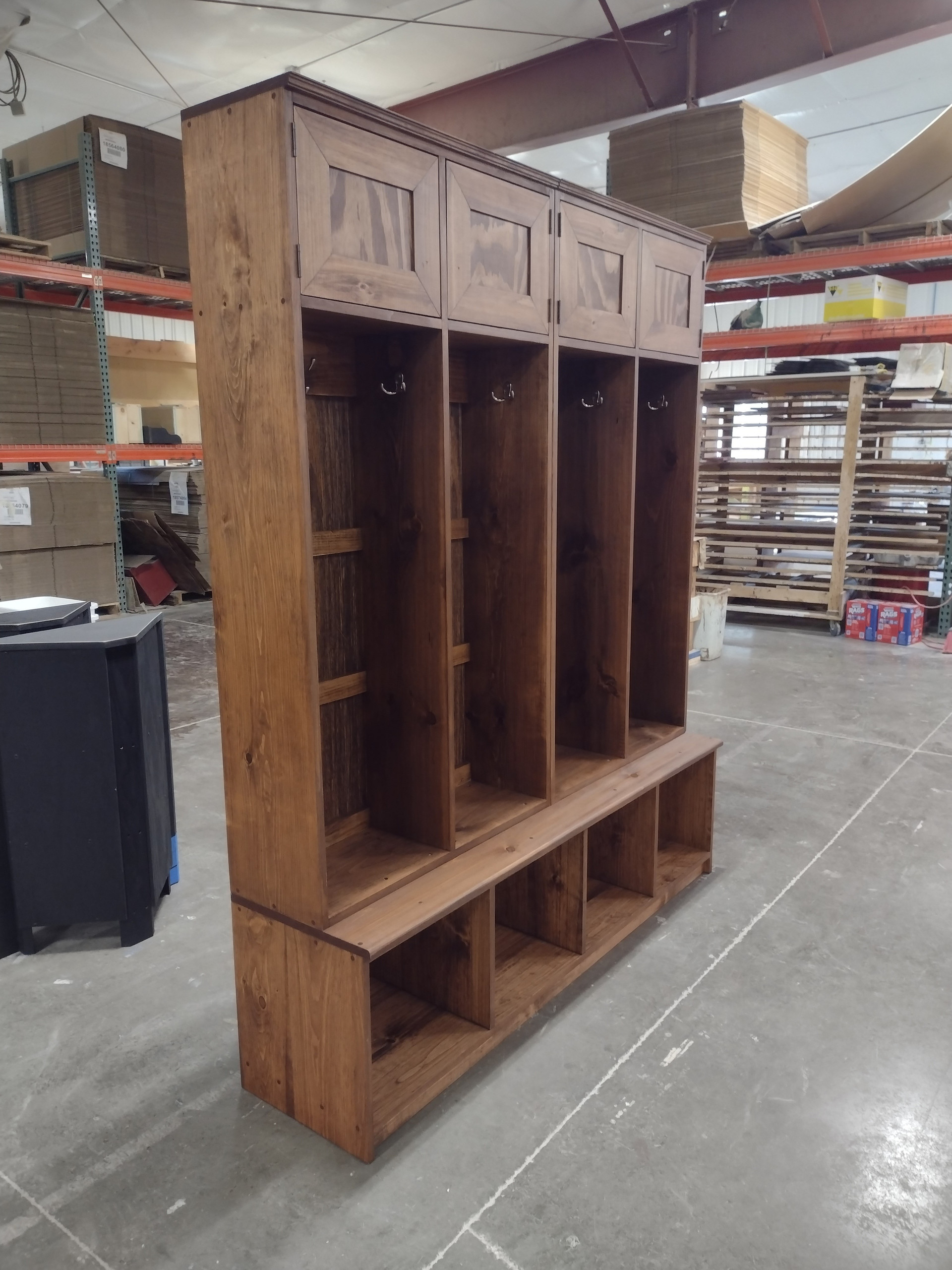 Custom 4-section Locker/Bench combo