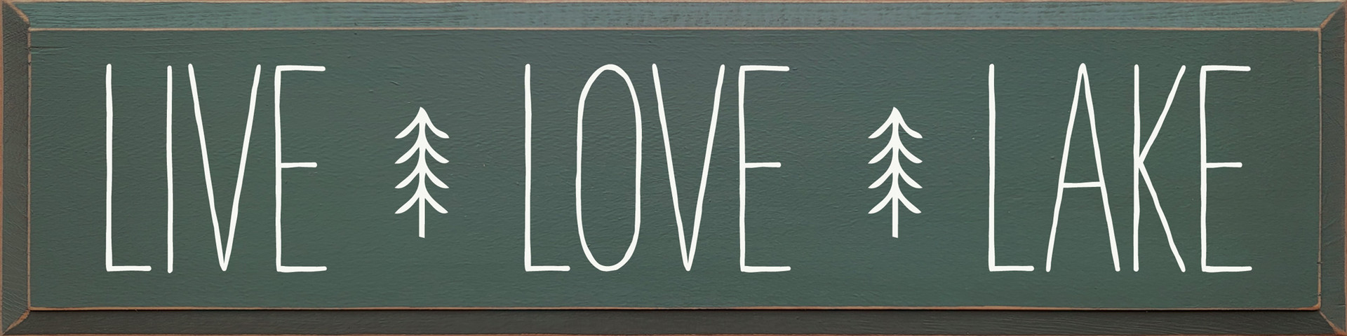 Live Love Lake (Tree Art)| Wooden Lakeside Signs | Sawdust City Wood Signs