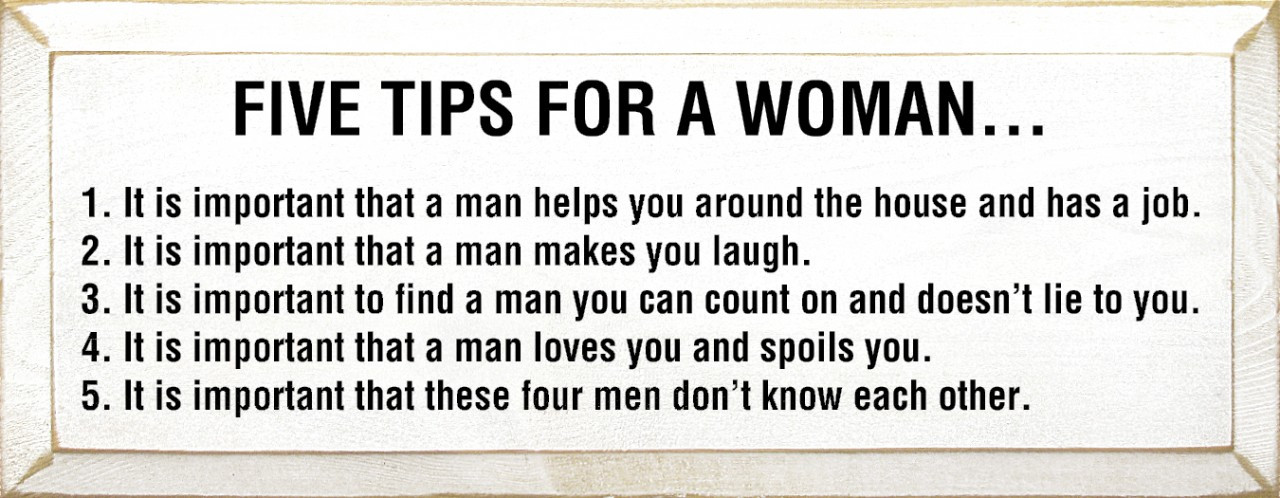 Five Tips For A Woman.. | Wood Sign With Bullet Points | Sawdust City ...
