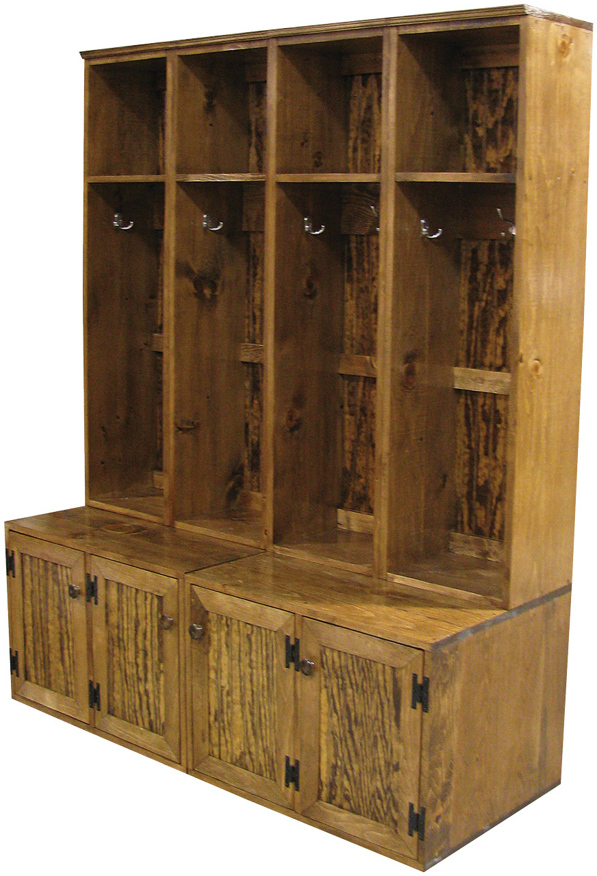 Wooden Locker Bench with Cubbies | Wood Bench with Locker Cubbies ...