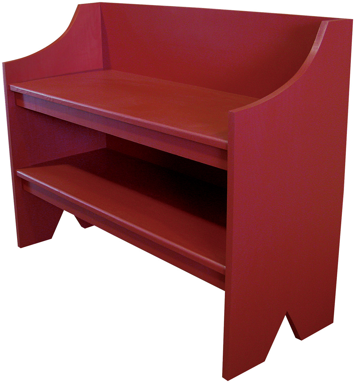 Large Shelf Bench | 3' Wooden Bench with Shelf | Sawdust City LLC