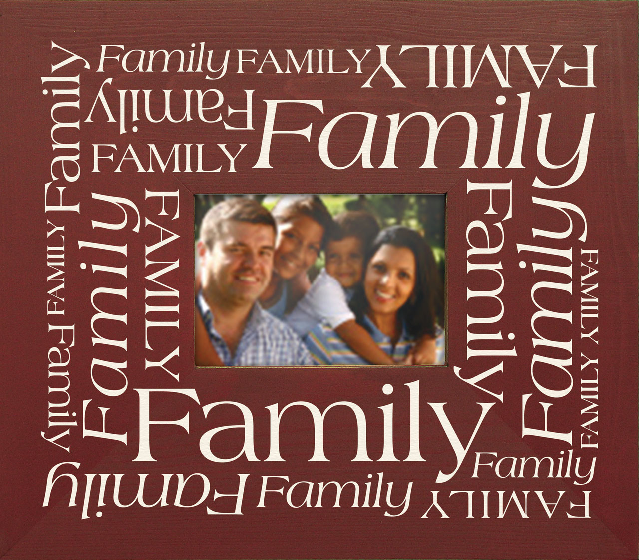 Family Word Jumble|Wood Picture Frame| Sawdust City Wood Signs
