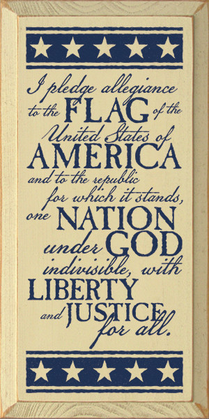 I pledge allegiance to the flagÂ… |Wood Signs with United States Pledge ...