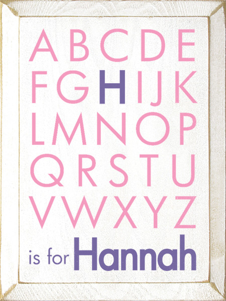 Custom Alphabet Name|Child Name Wood Signs | Sawdust City Wood Signs