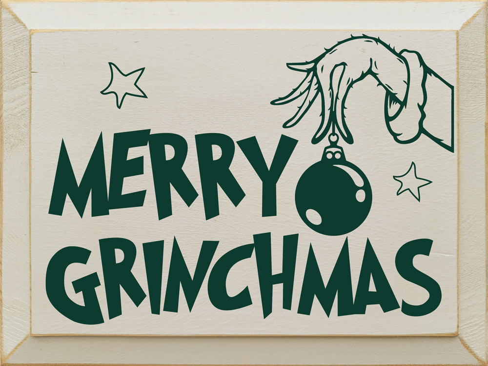 Merry Grinchmas | Wooden Christmas Signs | Sawdust City Wood Signs