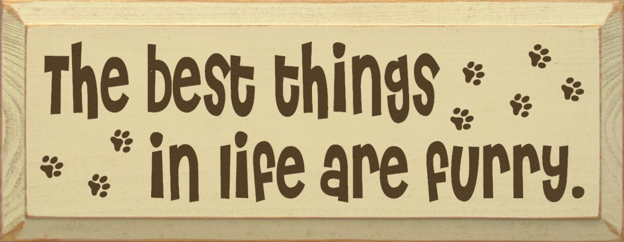 The Best Things In Life Are Furry |Pets Wood Sign| Sawdust City Wood Signs