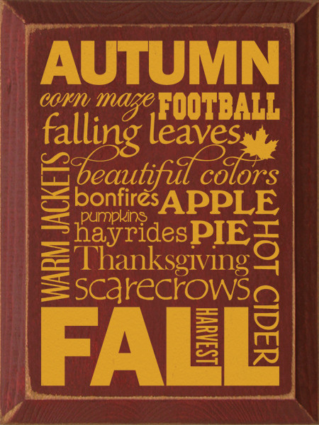 Autumn Wordle|Fall Wood Signs |Sawdust City Wood Sign