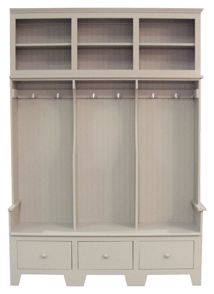 CUSTOM - Large Multi-Section Locker & Bench Combos | Custom Wood ...
