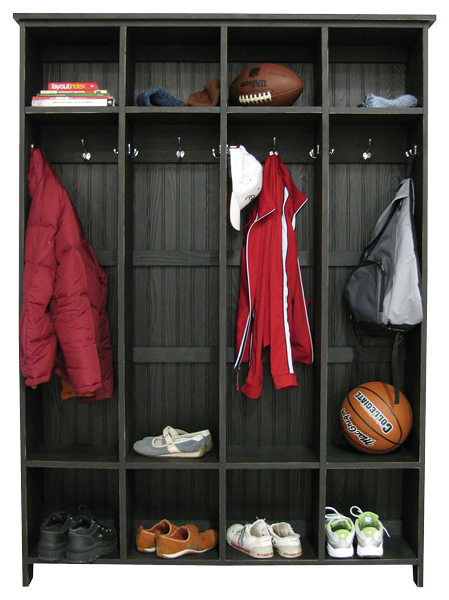 Wood Home Locker - 3 Units