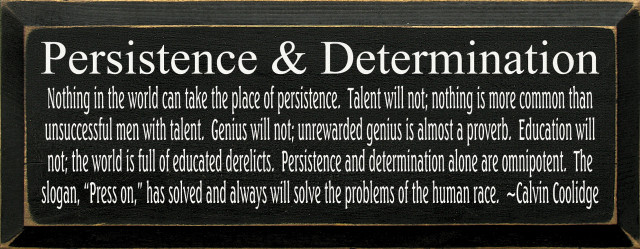 Persistence & Determination...|Inspirational Wood Sign With Famous ...