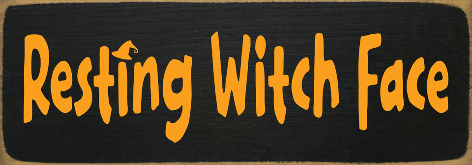 Resting Witch Face | Sawdust City Halloween Signs