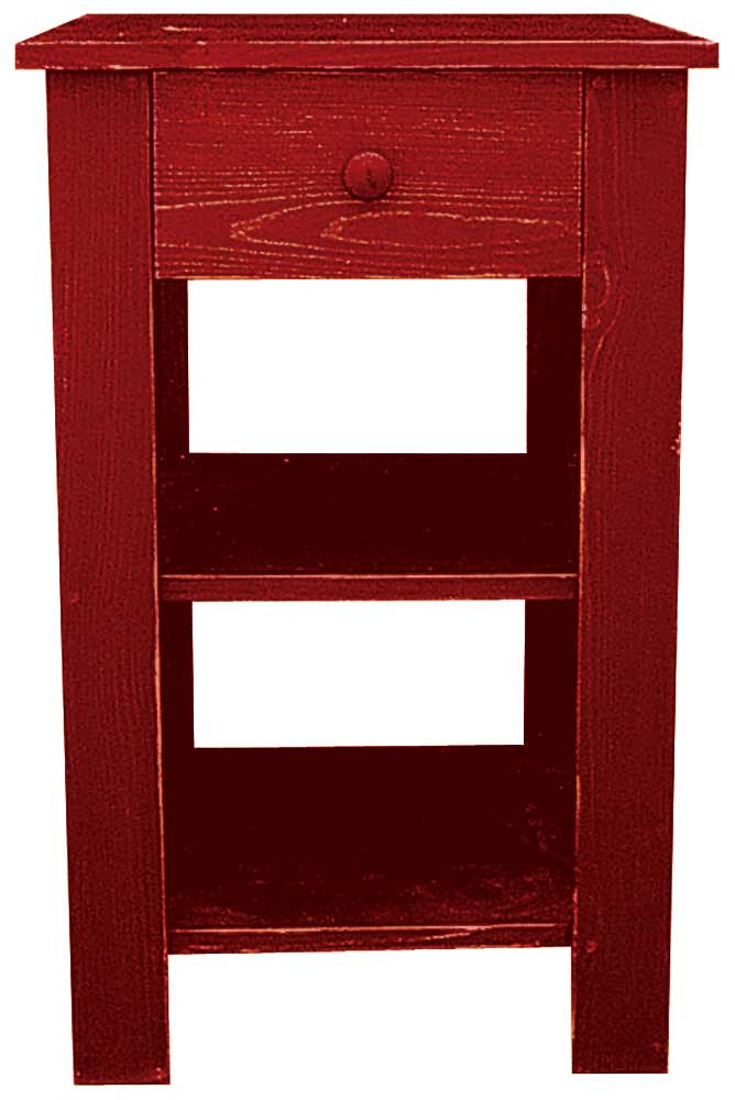 Tall End Table with Drawer and Shelves|Wood Living Room Furniture ...