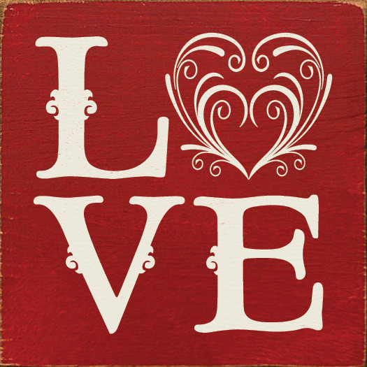 Love (tile) |Valentine Wood Signs | Sawdust City Wood Signs
