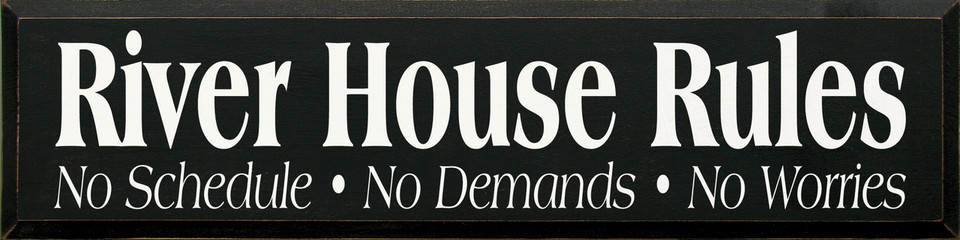 River House Rules|River House Wood Signs |Sawdust City Wood Sign