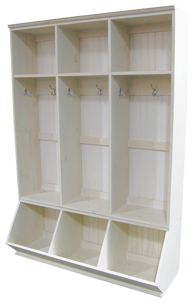 CUSTOM - Corner Locker Setup with Shelves & Doors - Sawdust City LLC