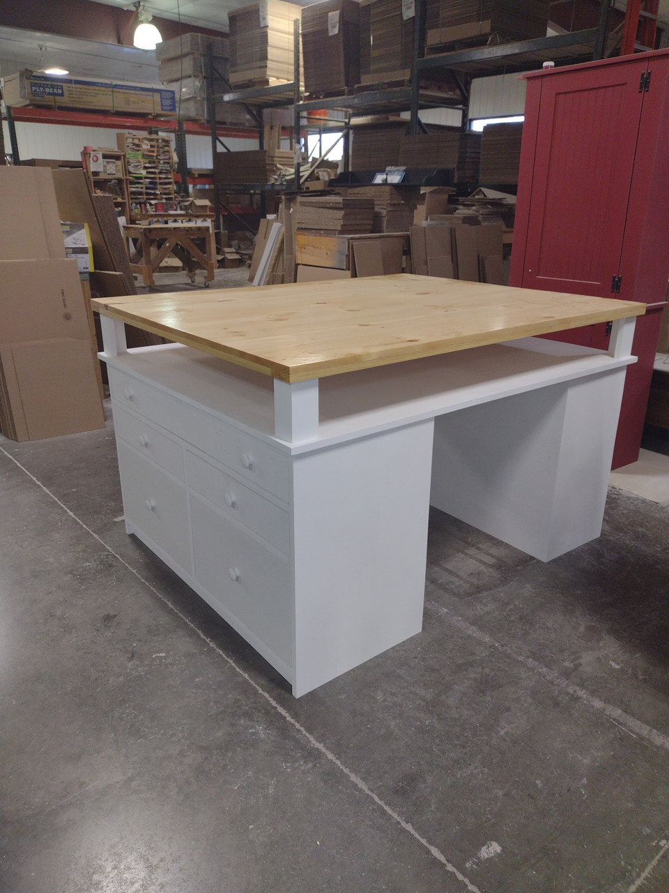 Wooden Crafting Table | Solid Wood Crafting Table | Sawdust City LLC