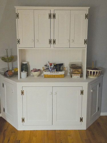 Custom White Kitchen Hutch