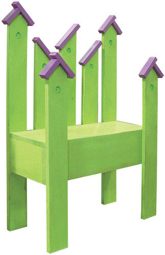 Birdhouse Planter Bench | Wooden Garden Bench | Sawdust City LLC