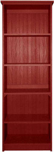 5 Shelf Wood Bookcase - Six Feet