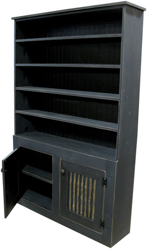 Display Hutch 4' Wide | Wooden Hutch with Shelves | Sawdust City LLC
