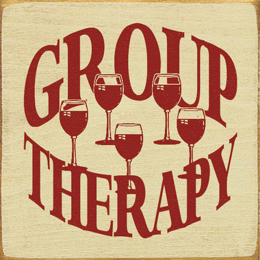 Group Therapy (with wine glasses) |Wine Wood Signs | Sawdust City Wood ...