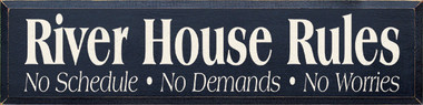 River House Rules|River House Wood Signs |Sawdust City Wood Sign