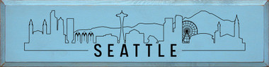 Seattle Skyline |City Skyline Wood Signs | Sawdust City Wood Signs