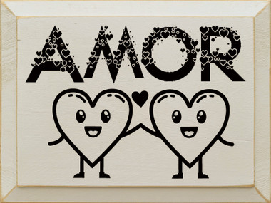 Amor | Wooden Valentine Signs | Sawdust City Wood Signs