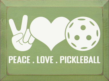 Peace. Love. Pickleball. | Sporty Wood Signs | Sawdust City Wood Signs