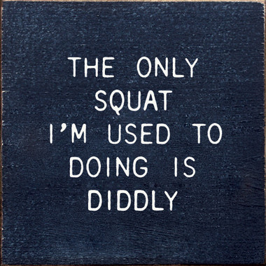 The Only Squat I'm Used to Doing Is Diddly | Funny Wood Signs | Sawdust ...