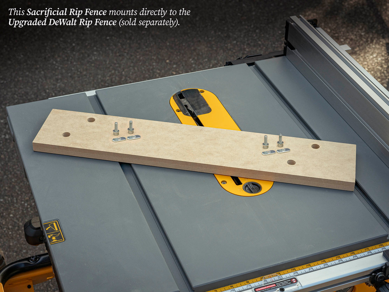Sacrificial Rip Fence for 10" DeWalt Jobsite Table Saw | TSO Products