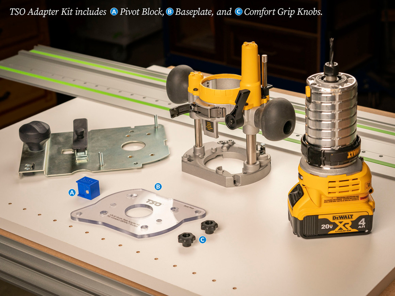 DeWalt Compact Router Adapter Kit for Festool LR 32 System