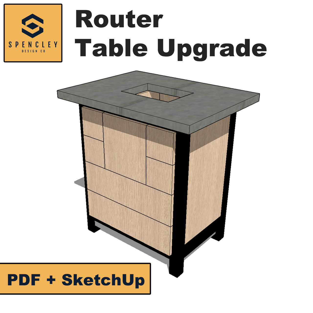 Router Table Upgrade - Plans | Made by Spencley Design Co.