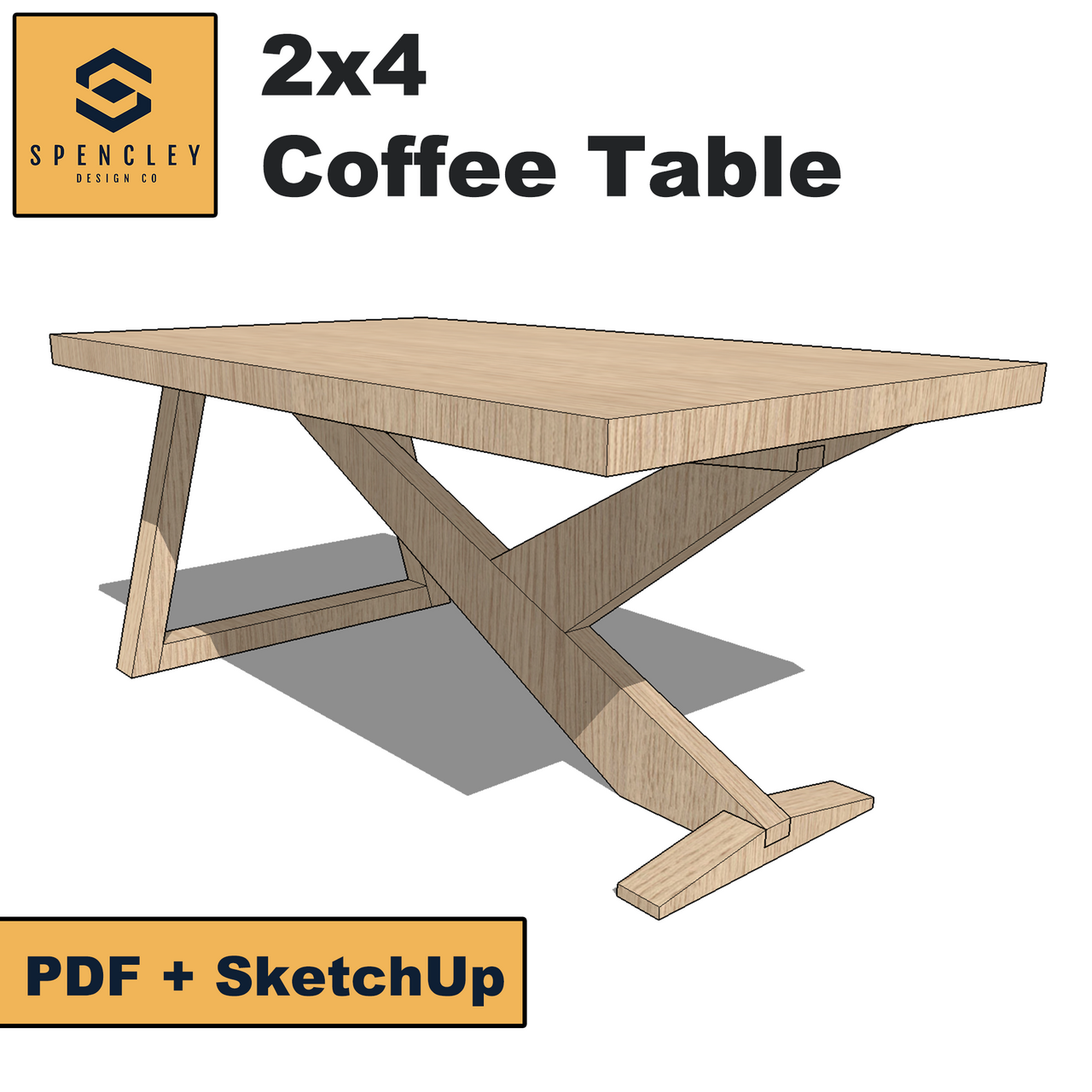 2x4 Coffee Table - Plans | Made by Spencley Design Co.