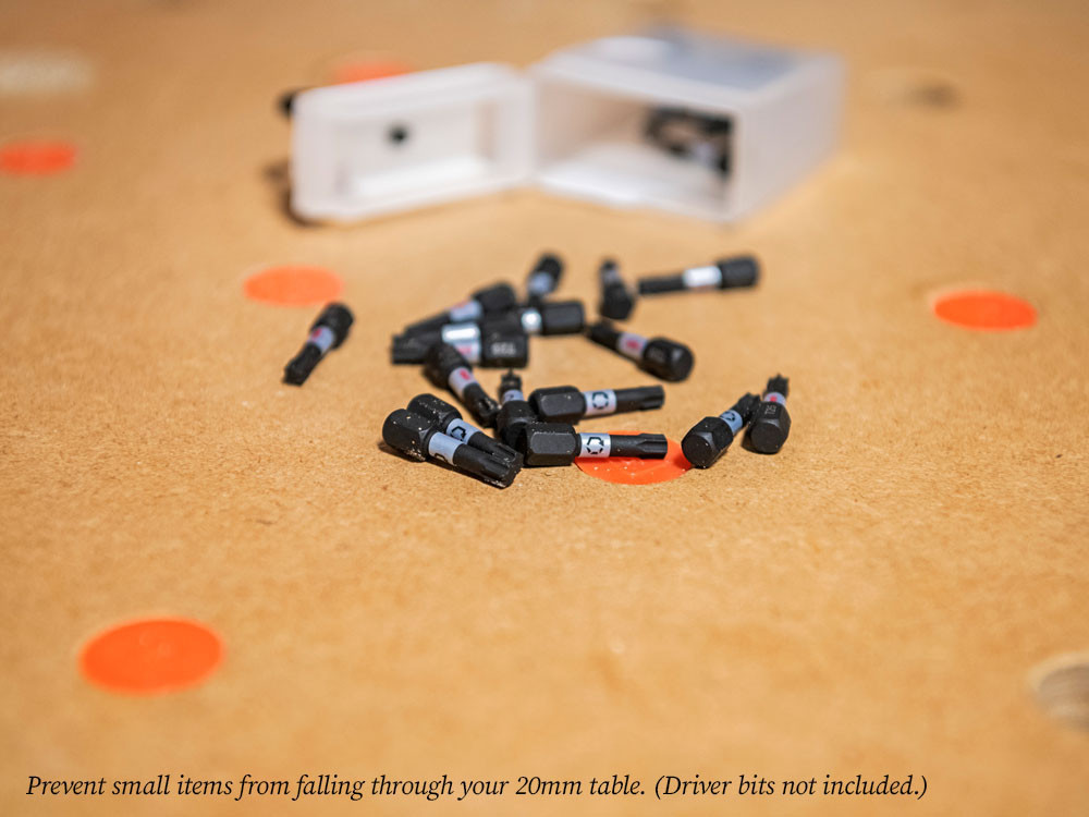 MFT Dog Hole Caps - 20mm | Set of 40 | UJK Technology