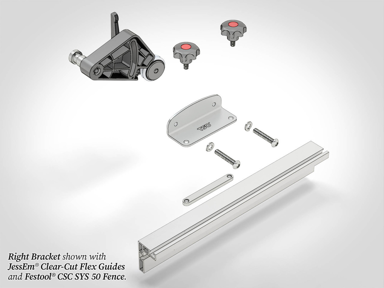 CSC SYS 50 Rip Fence Bracket for Clear Cut FLEX Stock Guides | TSO Products