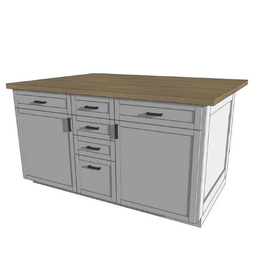 DIY Kitchen Island Plans | 28-Page Downloadable Kitchen Island Plan