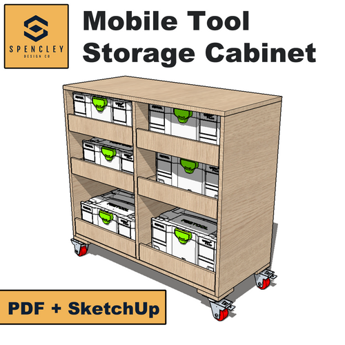 Mobile Tool Storage Cabinet - Plans | Made by Spencley Design Co.